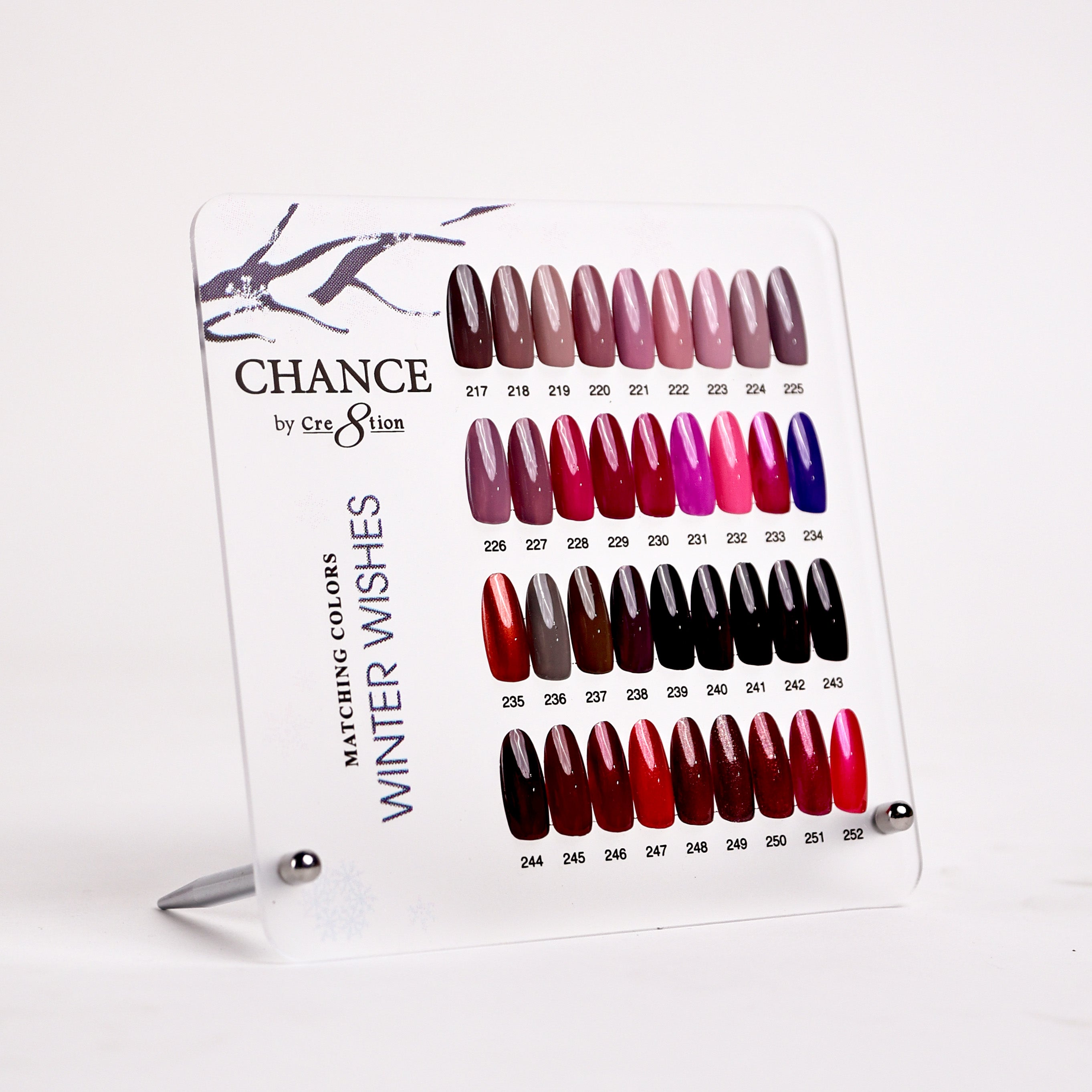 Chance Counter Display Color Chart - Winter Wish Collection – Beauty Page, Inc.