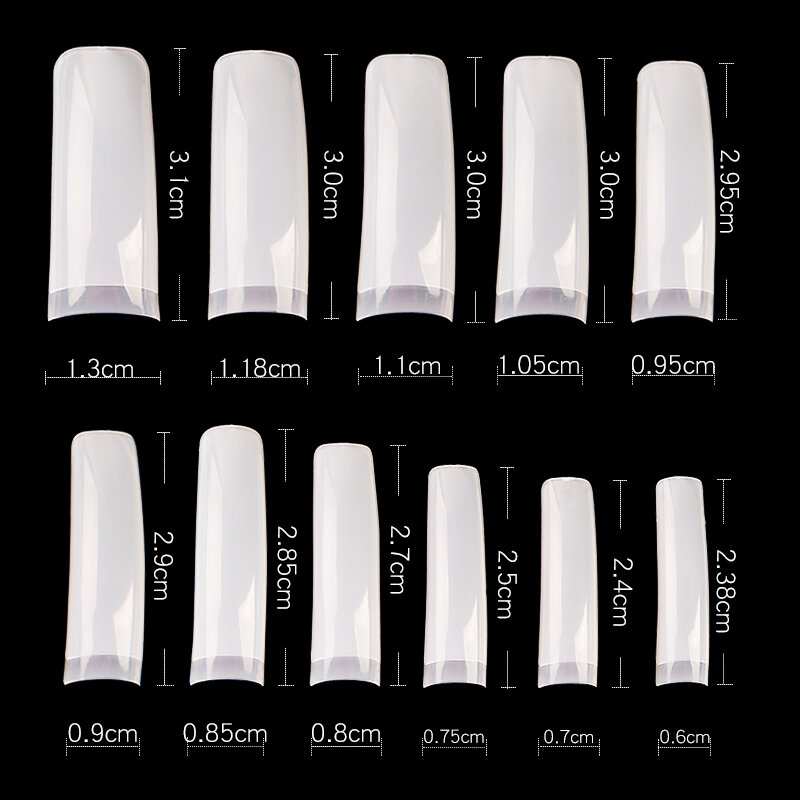 Cre8tion French White Tips #0 - #10 550 pcs./box – Beauty Page, Inc.